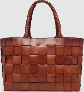 Dragon Diffusion Sac Japan Tote Anses Tress&eacute;es Cuir Tan