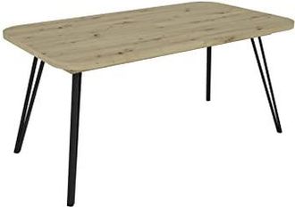 Byliving Esszimmertisch Life/Eiche-Optik braun/gro&szlig;er Auszugstisch 160 cm bis 240 cm/Tisch mit Ausziehfunktion/Tisch mit Synchronauszug und 2 Einlegeplatten / 