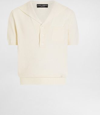 Dolce & Gabbana Cotton Polo Shirt - Mann Strickwaren Beigne 54
