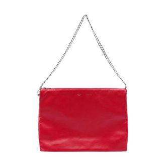 Celine Pre-owned Vintage Leder Schultertasche mit Kettenriemen - - Pre-owned - Damen - Rot - ONE SIZE