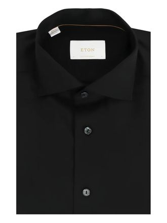 Eton chemise en maille - Noir