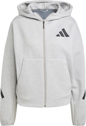 adidas Womens Z.N.E. Zip-Hoodie Medium Grey Heather M
