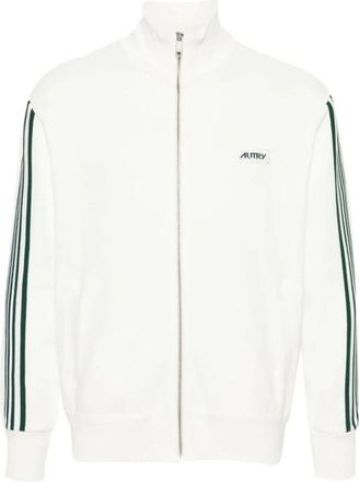 Autry Femme, Sweatshirts et sweats &agrave; capuche, Beige, Taille: 38 FR Logo Jacket