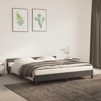 vidaXL Bettgestell ohne Matratze Dunkelgrau 160x200 cm Samt Vidaxl