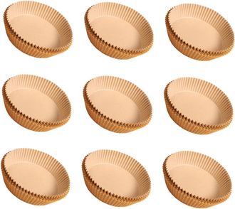 Garneck 100 St&uuml;ck Airfryer-einlagen &Ouml;l-orbing Antihaftbeschichtete Runde Papier-backunterlage f&uuml;r Airfryer-zubeh&ouml;r