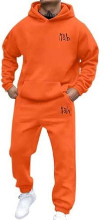 Generic Surv&ecirc;tement pour homme - 2 pi&egrave;ces - En coton - Baggy chaud - Confortable - Sweat &agrave; capuche et pantalon de jogging - Tenue de loisirs - Fitness - Gym -