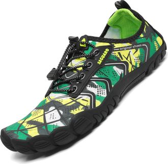 Saguaro Sommer Unisex Badeschuhe Herren Schnell Trocknend Fitnessschuhe Damen Barfussschuhe Dicke Sohle Oliv-gr&uuml;n Gr.45