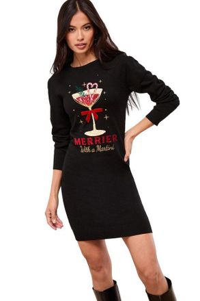 Lipsy Minikleid Lipsy Weihnachtliches Minikleid aus Strick, Petite (1-tlg)