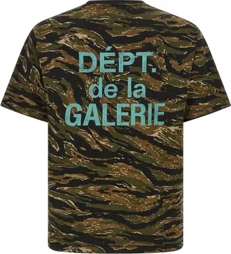 Gallery Dept. Tiger-Stripe Camouflage Print T-Shirt - Olive
