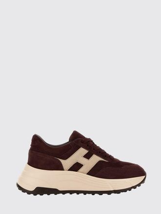 Hogan Baskets H669 en cuir de veau et su&egrave;de avec semelle chunky