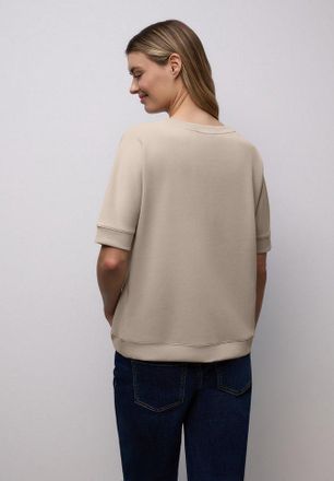 Street One Rundhalsshirt Halbarmshirt mit Leo-Brusttasche