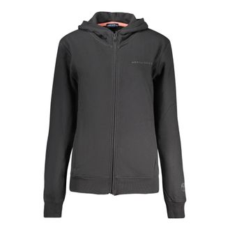 North Sails Femme, Sweatshirts et sweats &agrave; capuche, Noir, Taille: 38 FR Sweat &agrave; capuche zipp&eacute; avec logo ton sur ton