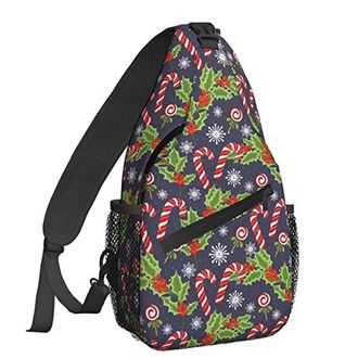 Generic Canne De No&euml;l Sacoche Bandouliere L&eacute;ger Pochette Epaule Antivol Sac &Agrave; Dos Bandouli&egrave;re Pour Cyclisme Quotidien Shopping