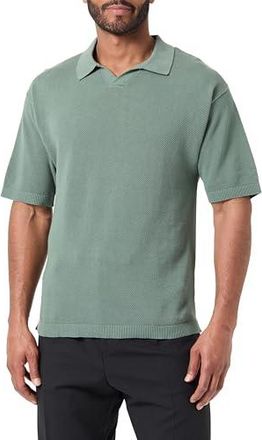 Jack & Jones Jorlinen Knit SS Polo Sn, Laurel Wreath, M Homme