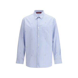 Gucci Striped Cotton Poplin Shirt