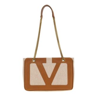 Valentino Garavani Femme, Sacs, Beige, Taille: ONE Size Viva Superstar Canvas Shopping Bag