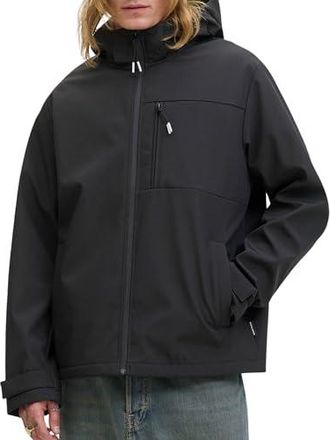 Jack & Jones Hood Jjthatcher Veste Softshell &agrave; Capuche, Noir, L Hommes