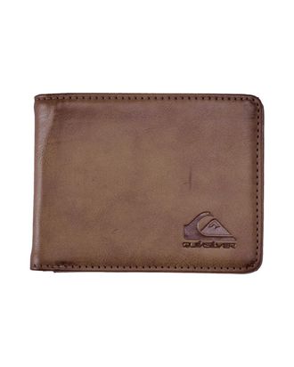Quiksilver Slim Rays Geldbörse mit Doppelblatt für Herren, Schokoladenbraun, S, Slim