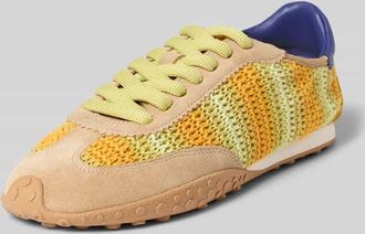 Hoff Sneaker aus Leder-Mix mit H&auml;kel-Detail Modell BRIDGE WOVEN MIMOSA