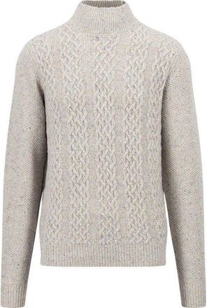 Fynch-Hatton Strickpullover mit Stehkragen und Zopfmuster