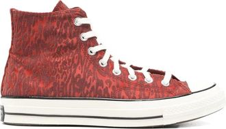 Converse Homme, Chaussures, Rouge, Taille: 42 1/2 EU Chuck 70 Satin Leopard