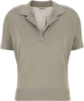 Herno Femme, Tops, Gris, Taille: 42 FR Polo en m&eacute;lange de coton