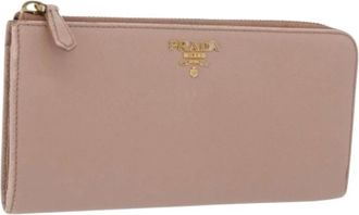 Prada Portefeuille long vintage doccasion - Femme - Pre-owned - Beige - Taille: ONE Size