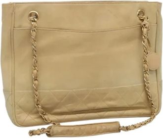 Chanel Pre-owned Cuir sacs-chanel - Femme - Pre-owned - Beige - Taille: ONE Size