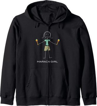 Whyitsme Design Lustige Frauen Maracas, M&auml;dchen Musiker Geschenke Kapuzenjacke