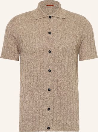 Barena Barena Venezia Kurzam-Hemd Elo Extra Slim Fit Mit Leinen beige