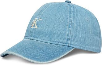 Calvin Klein Cap Monogram Embroidery Denim Cap LV04G5003G Blau