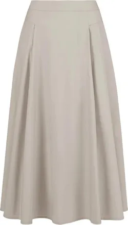 Bomboogie Femme, Jupes, Beige, Taille: 42 FR Pleated Wide Skirt