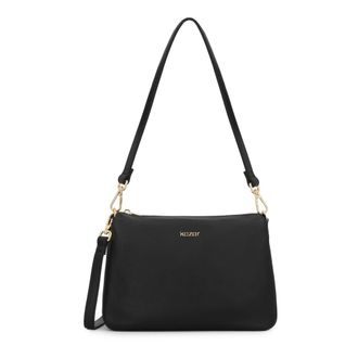 Kazar Schwarze Leder-Posttasche mit goldenen Details - - Bags - Damen - Schwarzk - ONE SIZE