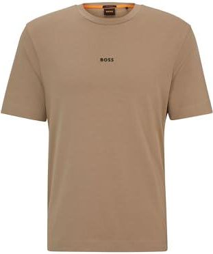 BOSS Hommes TChup T-Shirt Relaxed en Coton Stretch &agrave; Logo imprim&eacute;