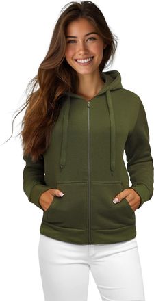 OZONEE Damen Kapuzenpullover Sweatjacke Sweatshirt Farbvarianten Kapuzenjacke Kapuzenpulli Langarm Kapuze Hoodie Sport Style Casual Fitness Basic Training 77