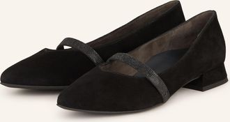 Paul Green Mary-Jane-Ballerinas Mit Schmucksteinen schwarz