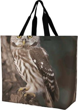 Generic Hibou Sauvage Sac Cabas L&eacute;ger Sacs De Courses Grand Sac Fourre Tout Pour Quotidienne Shopping Universit&eacute;