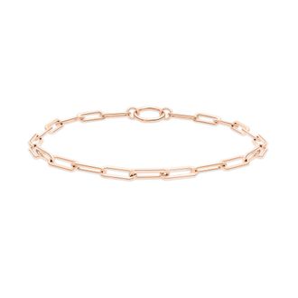 Tamaris Anklet - Elegantes Fu&szlig;kettchen aus poliertem Edelstahl - IP Ros&eacute;gold - Gliederkette verstellbar bis 25 cm - wasserfest & hautfreundlich