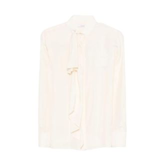 Givenchy Seidenbluse mit Schleifen-Detail - - Blouses & Shirts - Damen - Beige - S