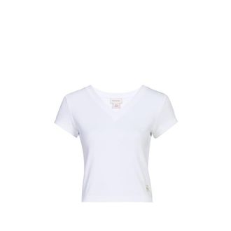 Calvin Klein T-shirt col V en coton m&eacute;lang&eacute;