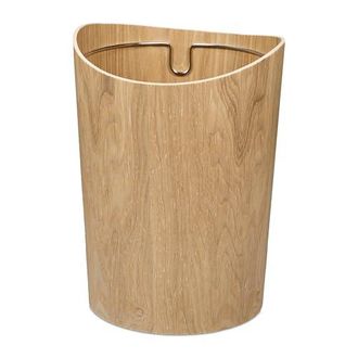 Relaxdays Corbeille à Papier, Poubelle Pratique, capacité : 9 litres, H x D : 30 x 23 cm, Marron Clair