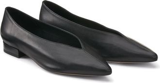 La Redoute Collections Ballerine Pointue &Agrave; Talon Plat En Cuir