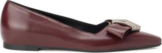 Iceberg Ballerines &agrave; bout pointu avec d&eacute;tail g&eacute;om&eacute;trique - Femme - Chaussures - Rouge - Taille: 40 EU