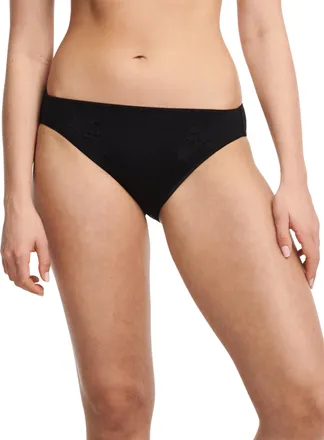 Chantelle Slip CHANTELLE HEDONA, Damen, Gr. 38, schwarz, Obermaterial: 83% Polyamid, 17% Elasthan, k&ouml;rpernah, Unterhosen Slip, blickdichtes Gewebe, Guipure Spit