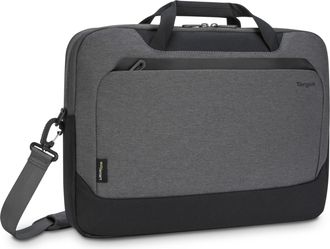 Targus TBS92602GL Laptop-Hülle, passend für Laptops bis zu 14 Zoll, Cypress 14-Zoll Slimcase mit verstellbarem Schultergurt, EcoSmart - Grau