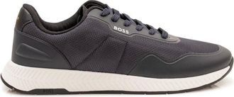 HUGO BOSS Homme, Chaussures, Bleu, Taille: 42 EU Titanium Runn Trtxpu