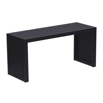 Relaxdays Sitzbank, Bambus, Moderne K&uuml;chenbank, Umkleidebank Flur, Bad, Schlafzimmer, HBT 43x90x33cm, Schuhbank, schwarz