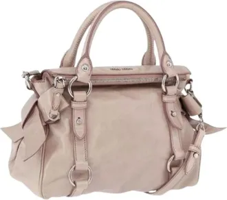 Miu Miu Sac &agrave; main Pre-owned - Femme - Pre-owned - Beige - Taille: ONE Size