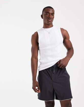 Lacoste Shorts in Grau mit farblich abgesetzter Paspelierung