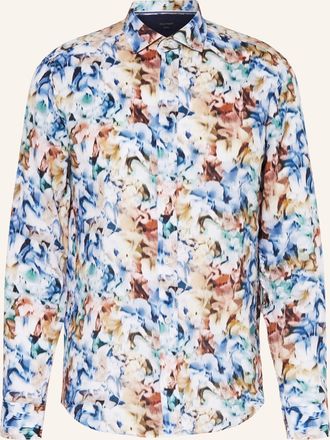 Olymp Leinenhemd Casual Regular Fit blau